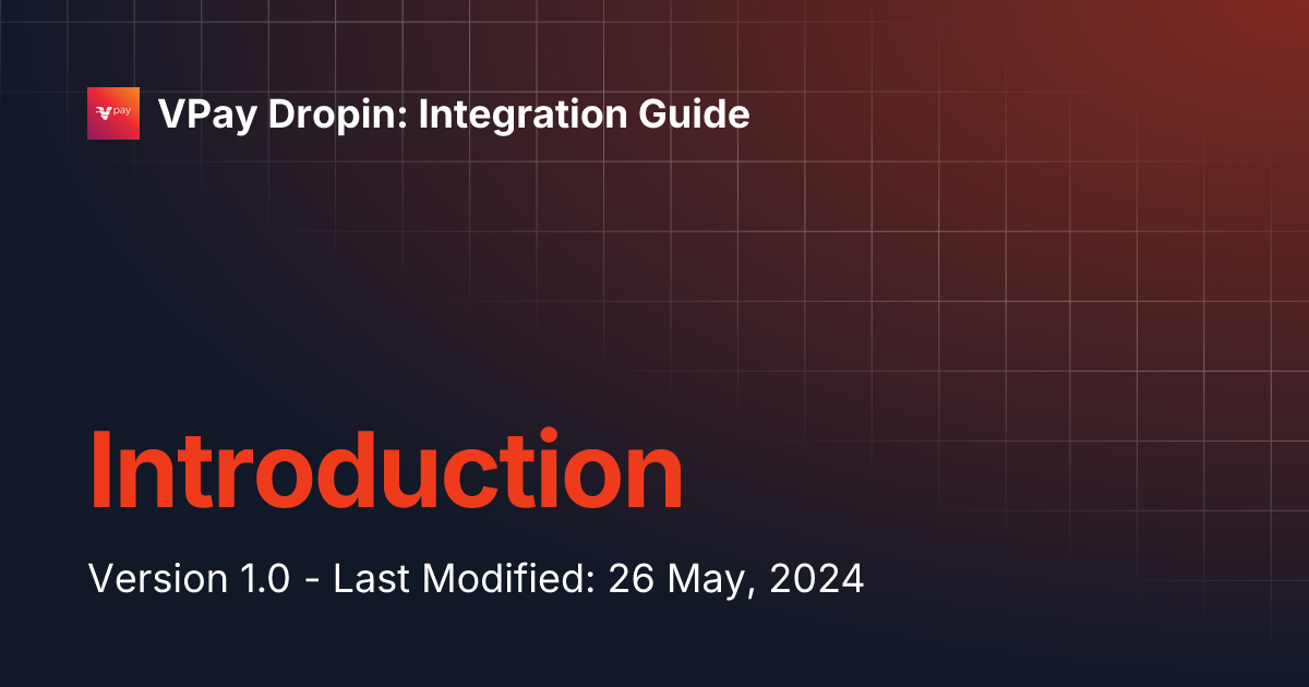 Introduction | VPay Dropin: Integration Guide
