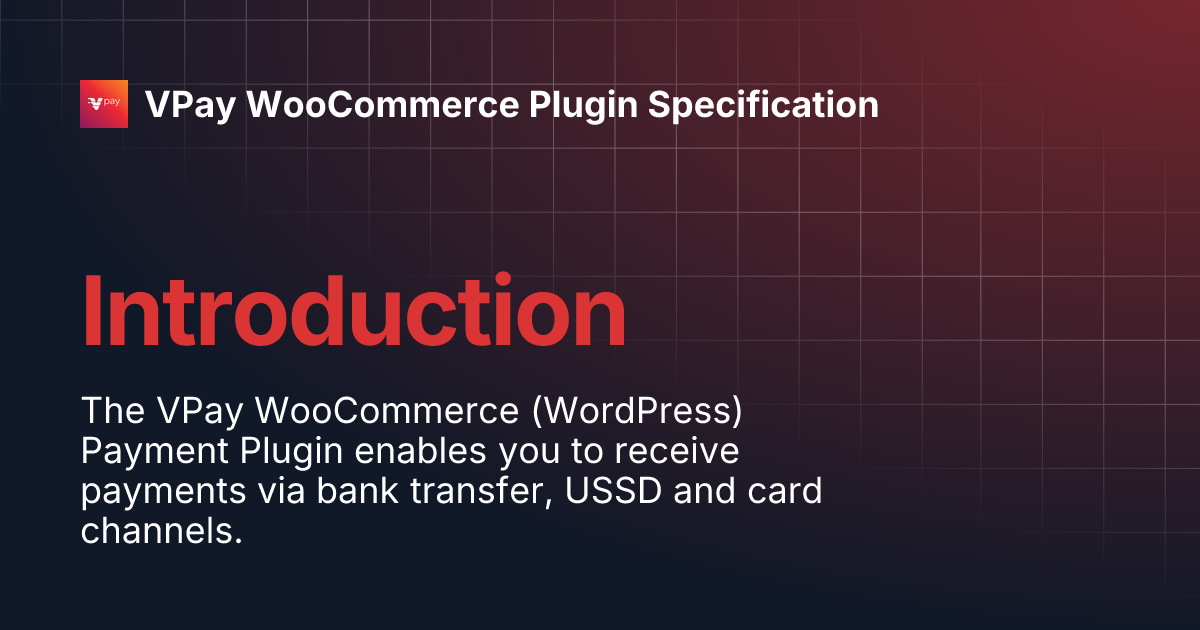 Introduction | VPay WooCommerce Plugin Specification